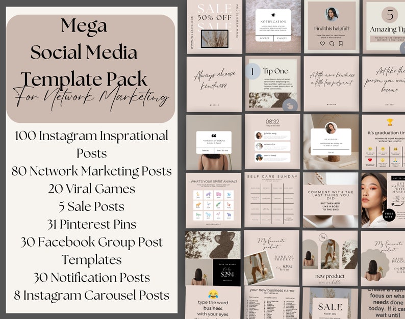 Network Marketing Canva Templates MLM Social Posts Facebook Group Posts ...