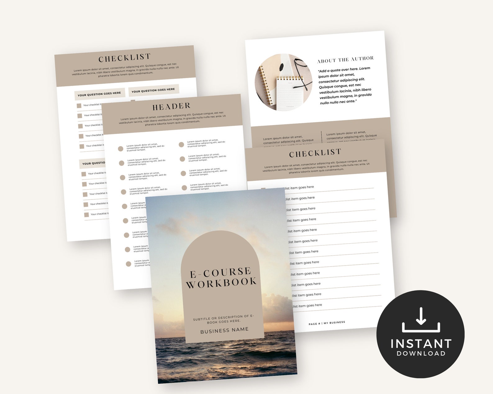 Course Creator Workbook Template Canva INSTANT DOWNLOAD Coach ...