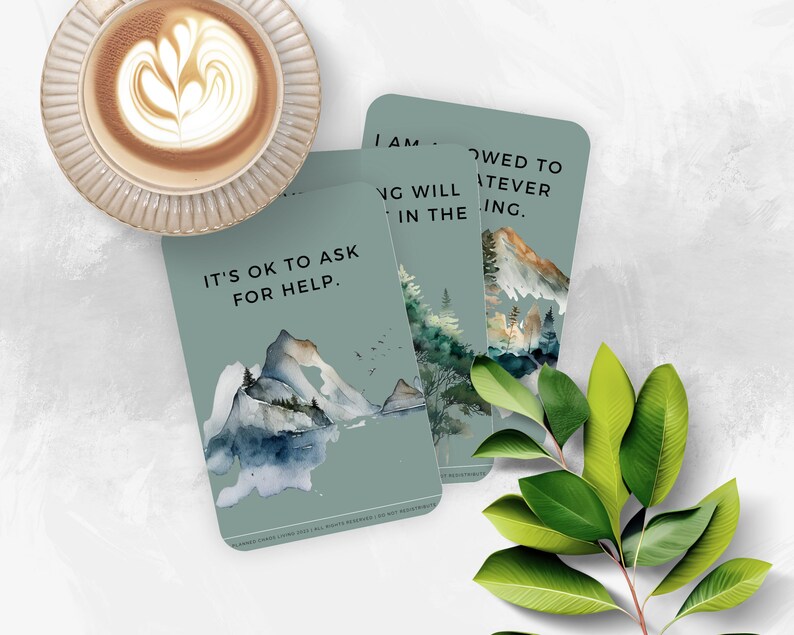 Men's Affirmation Cards INSTANT DOWNLOAD Anxiety and Relief Positive ...