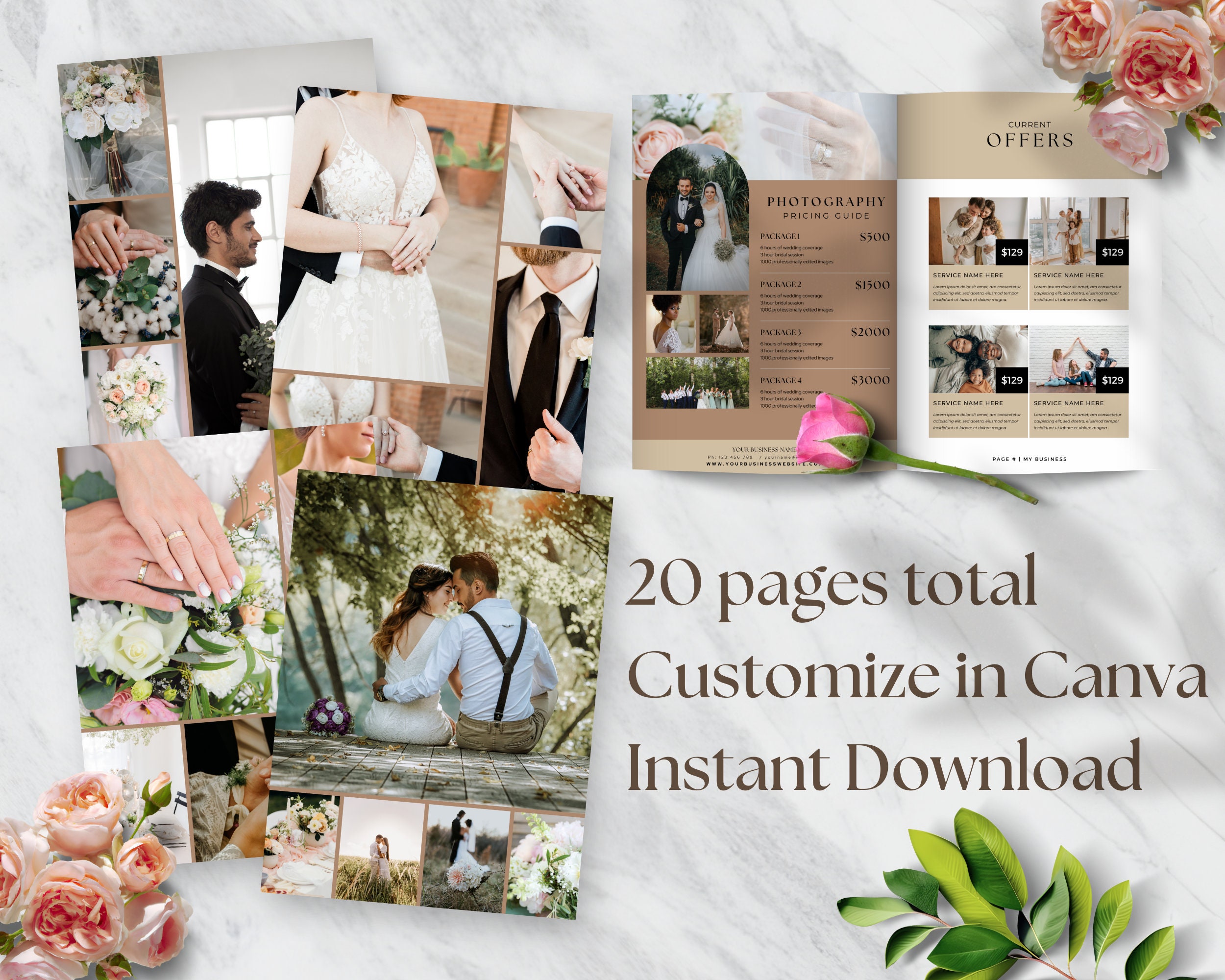 Canva Photography Welcome Guide INSTANT DOWNLOAD Price Guide Wedding ...