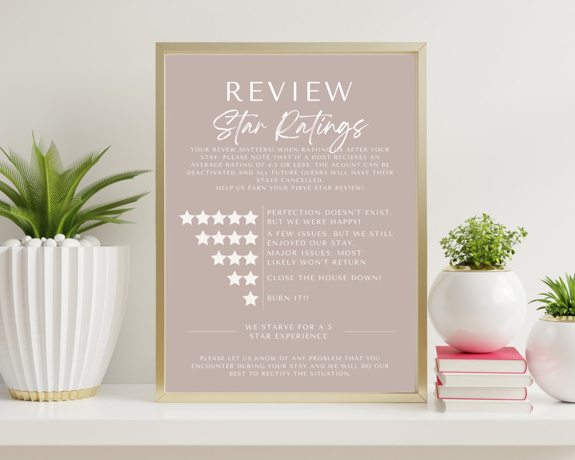 Air Bnb Printable Signs Canva Template INSTANT DOWNLOAD - Etsy