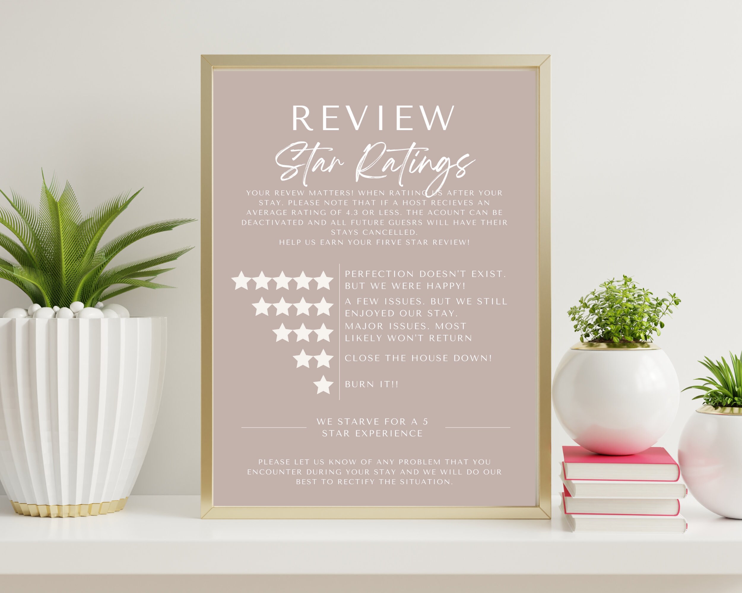 Air Bnb Printable Signs Canva Template INSTANT DOWNLOAD - Etsy