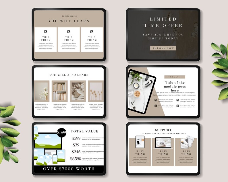 Course Sales Page Template INSTANT DOWNLOAD Coaches Landing Page ...