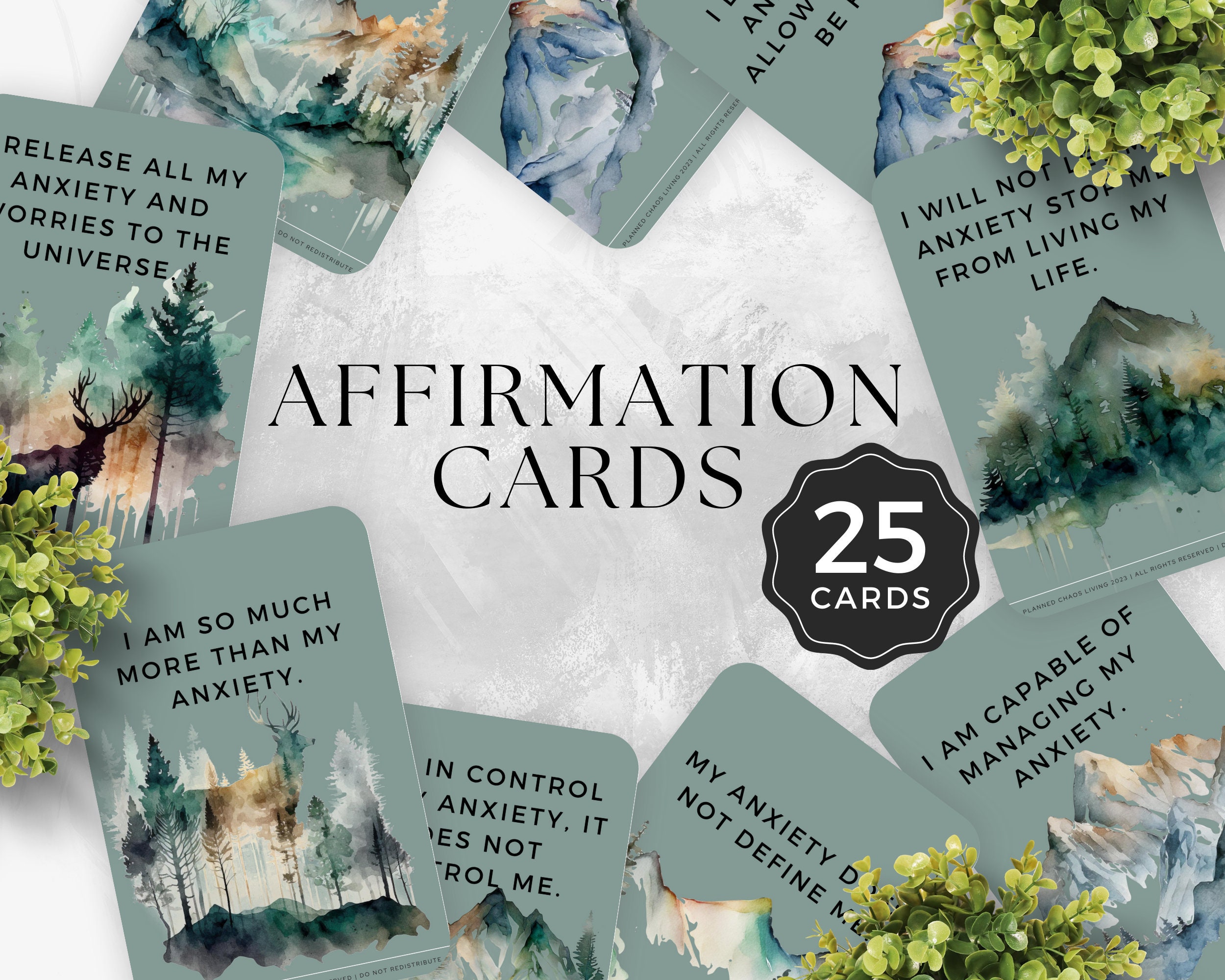 Men's Affirmation Cards INSTANT DOWNLOAD Anxiety and Relief Positive ...