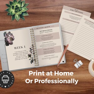 Printable Gratitude Journal INSTANT DOWNLOAD Growth Journal Mental ...