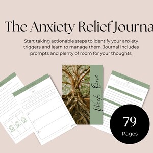Anxiety Relief Journal INSTANT DOWNLOAD Mental Health Mindfulness ...