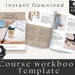 Course Creator Workbook Template Canva INSTANT DOWNLOAD Coach ...