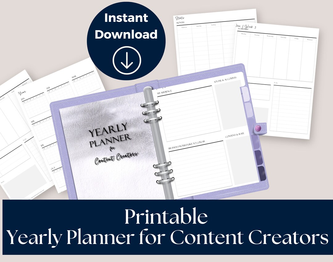 Printable Planner Content Creator INSTANT DOWNLOAD Instagram Planner ...