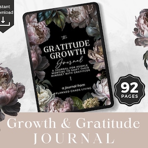 Printable Gratitude Journal INSTANT DOWNLOAD Growth Journal Mental ...