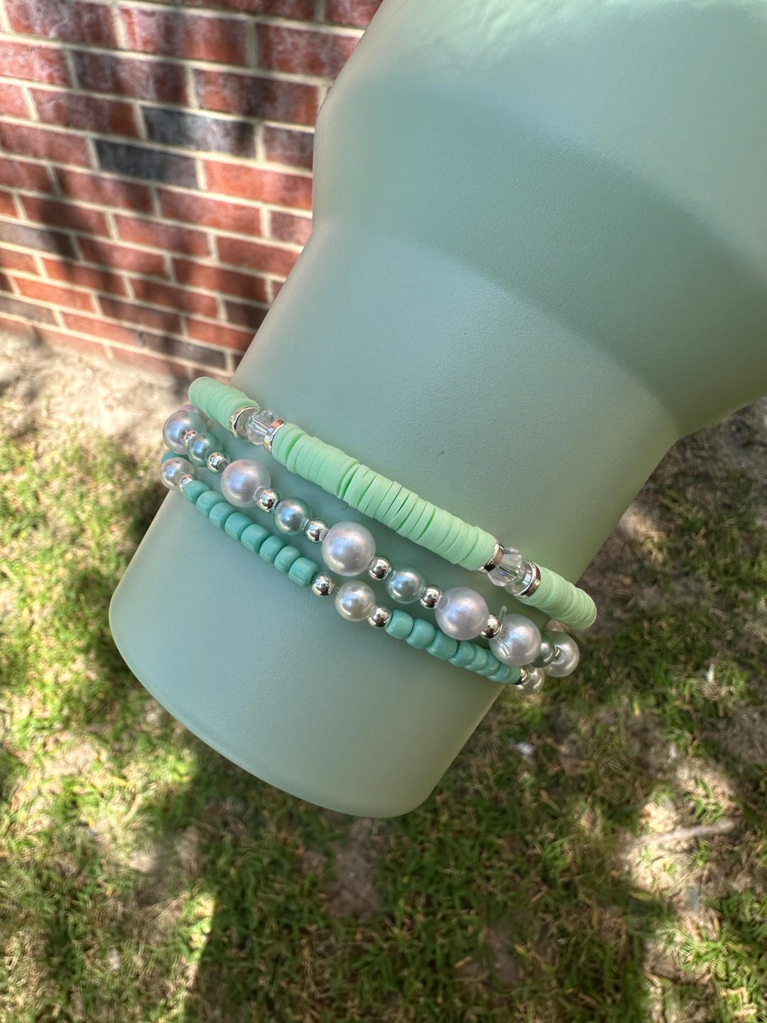 Matcha Green Bracelets Stanley Tumbler Boot Topper/charm Stacking ...