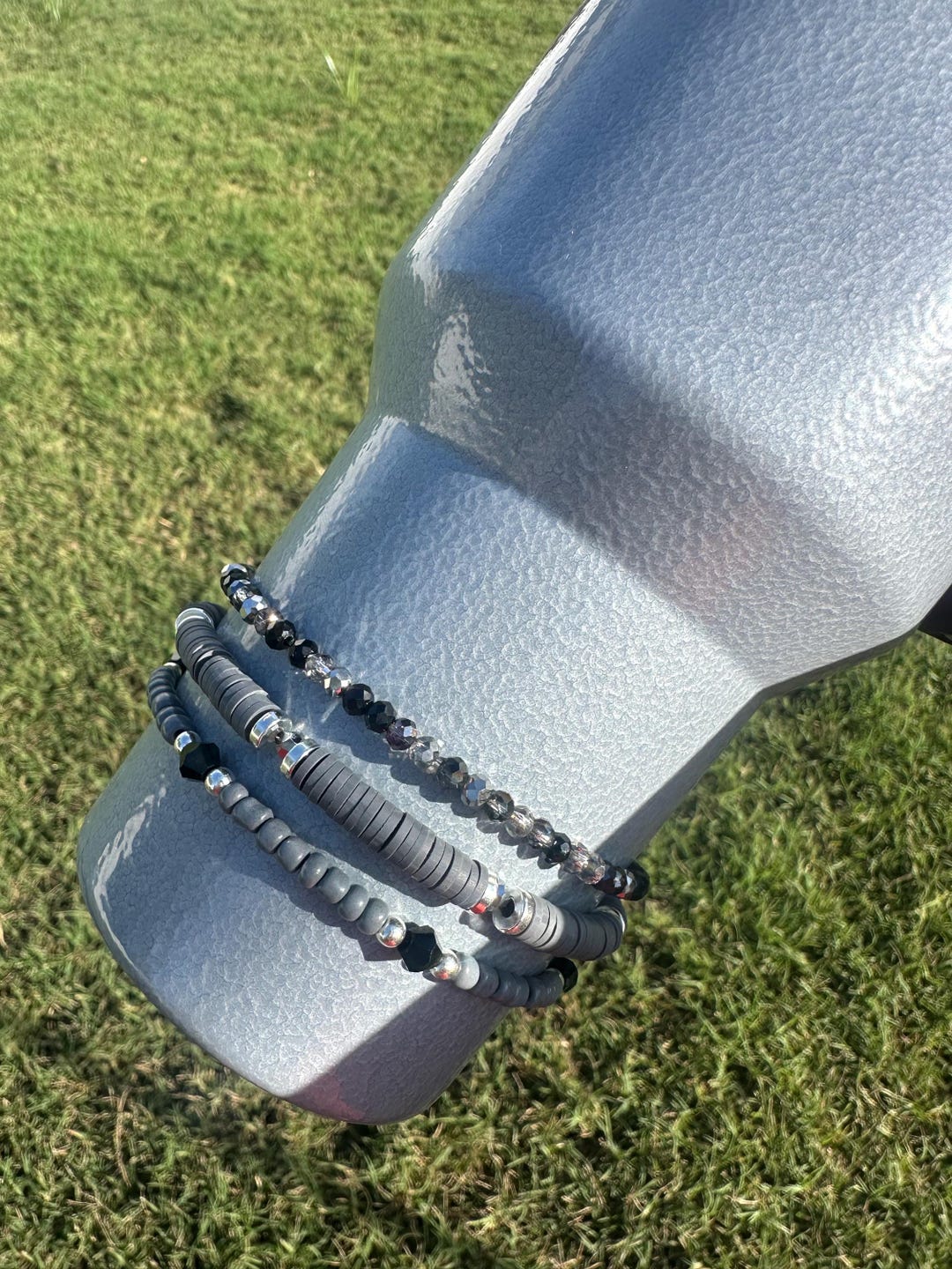 Hammertone Silver Stanley Bracelets- Tumbler Boot Topper/charm Stacking ...