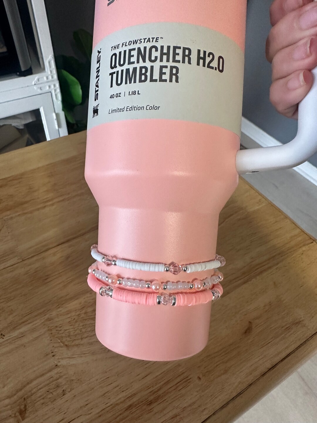 Peach Colorblock Bracelets Stanley Tumbler Boot Topper/charm Stacking ...