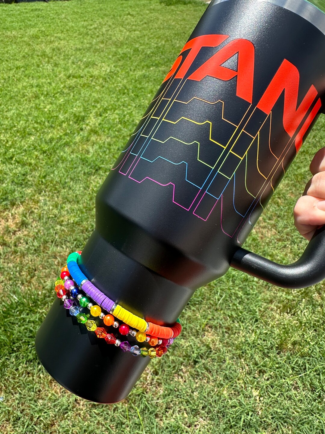 Reverb Stanley Bracelets- Black- Boot Topper/ Charm Stacked Bracelets ...