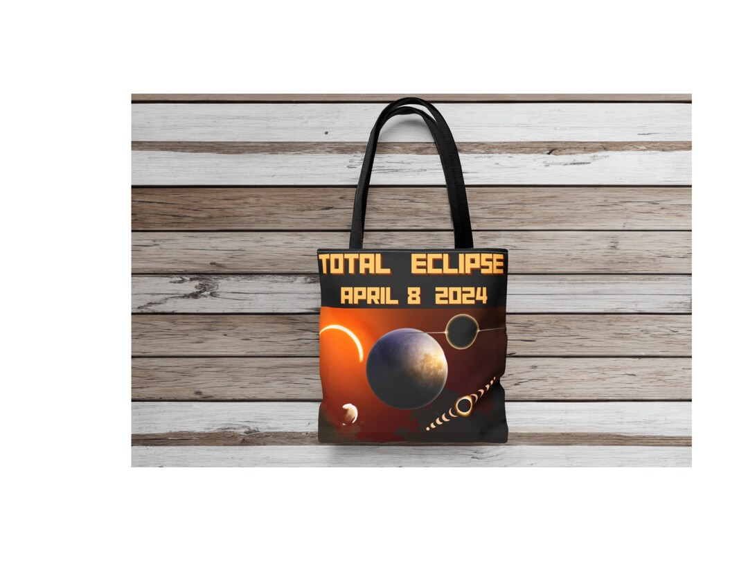 Solar Eclipse 2024 Gift Souvenir Black Travel Accessory Bag With Solar ...