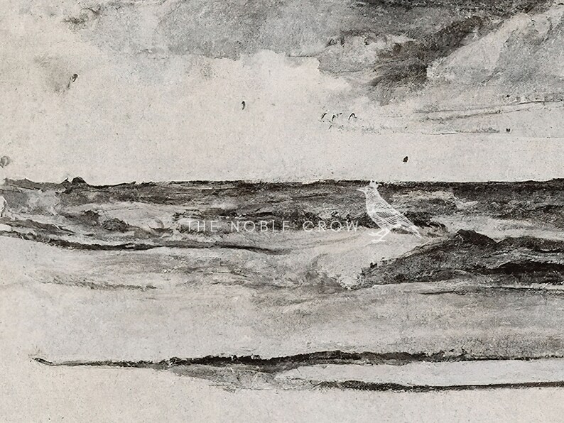 Seaside Ocean Sketch Print Printable Wall Decor Printable - Etsy