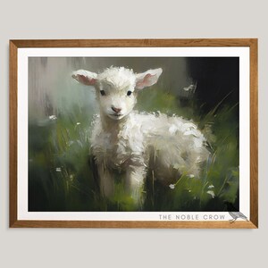Spring Baby Lamb Print | Printable Wall Decor | Printable Wall Art ...
