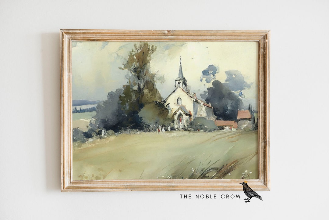 Spring Country Church Print | Printable Wall Decor | Printable Wall Art ...