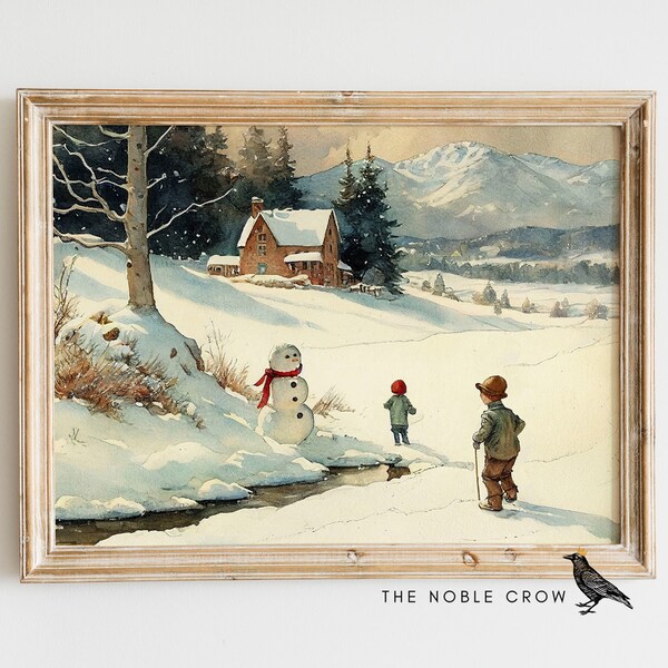Snowman Print - Etsy