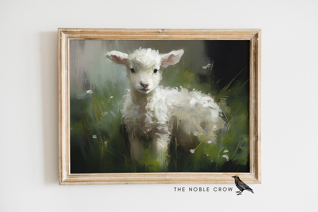 Spring Baby Lamb Print | Printable Wall Decor | Printable Wall Art ...