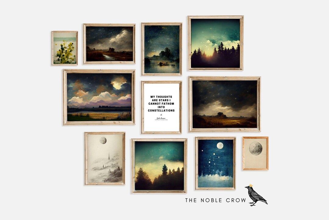 Starlight Landscape BUNDLE Prints | Gallery Set | Printable Wall Decor ...