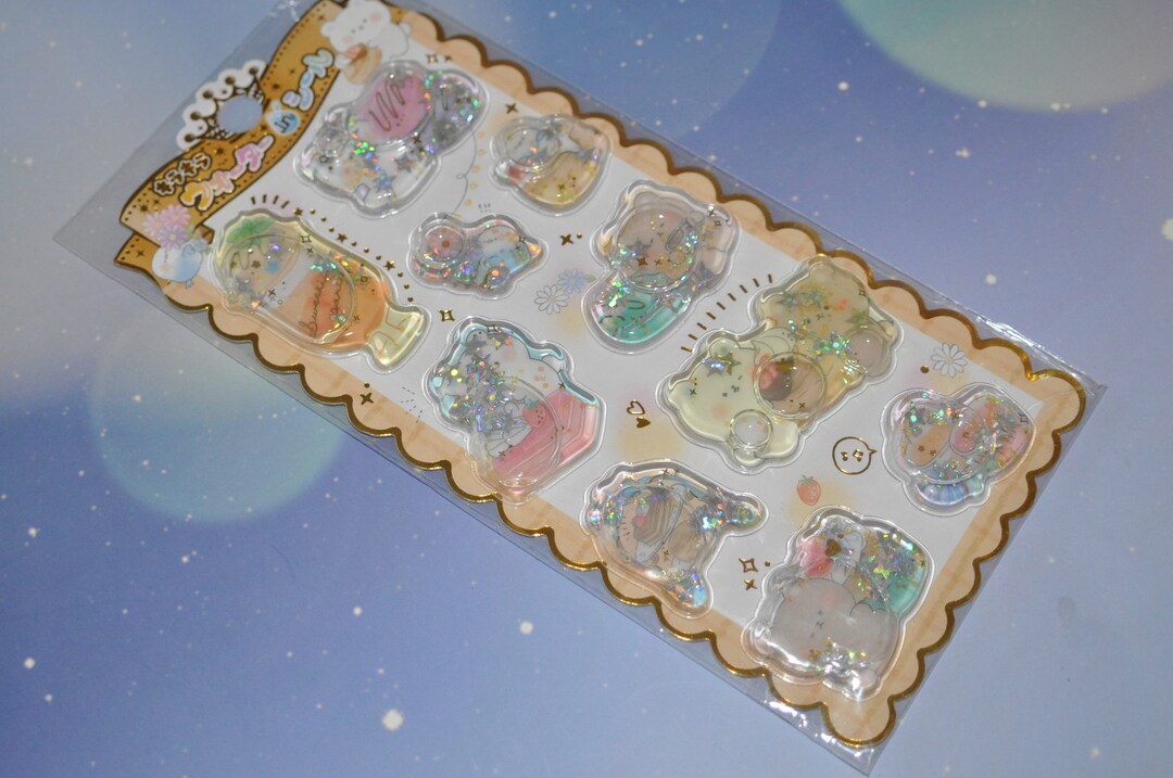 Kawaii 3D Liquid Shaker Stickers / Puffy Cute Glitter Stickers - Etsy