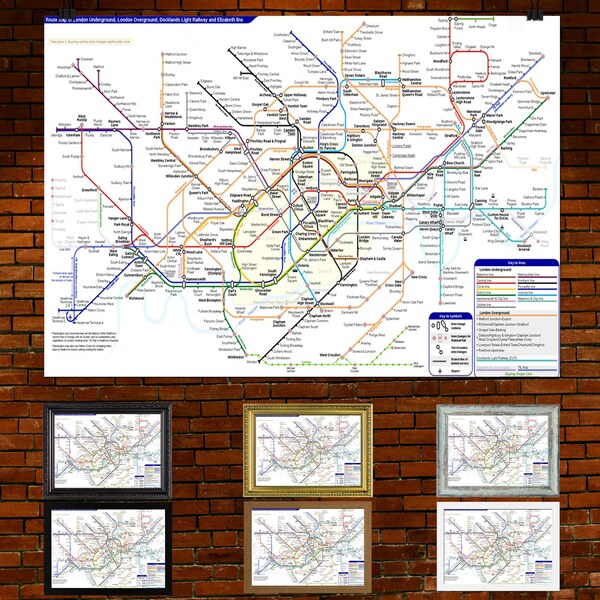 Underground Map - Etsy UK
