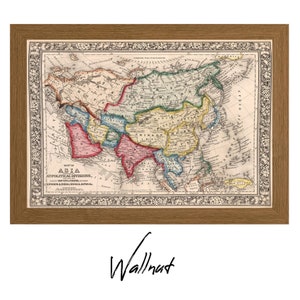 Old Map of Asia 1860 Old Map of Asia Mitchell Poster Frame - Etsy