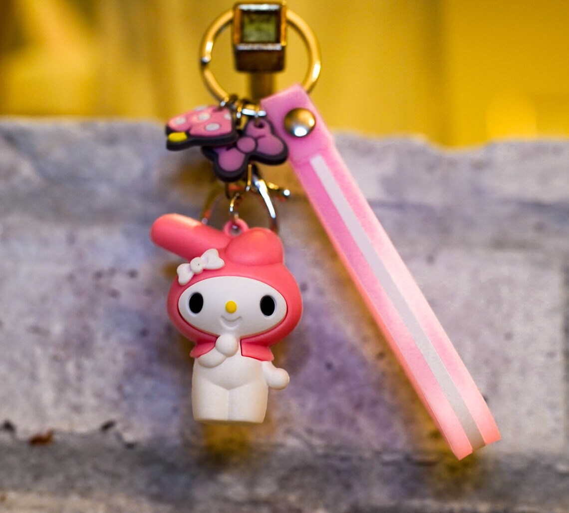 Hello Kitty Keychain | My Melody | Cinnamon Roll Charm | Kuromi ...
