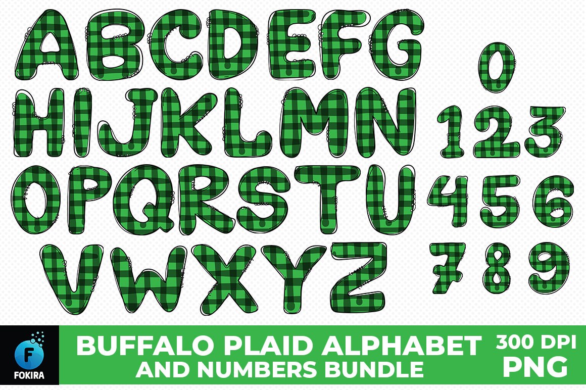 Buffalo Plaid Alphabet Bundle Buffalo Plaid Alphabet - Etsy