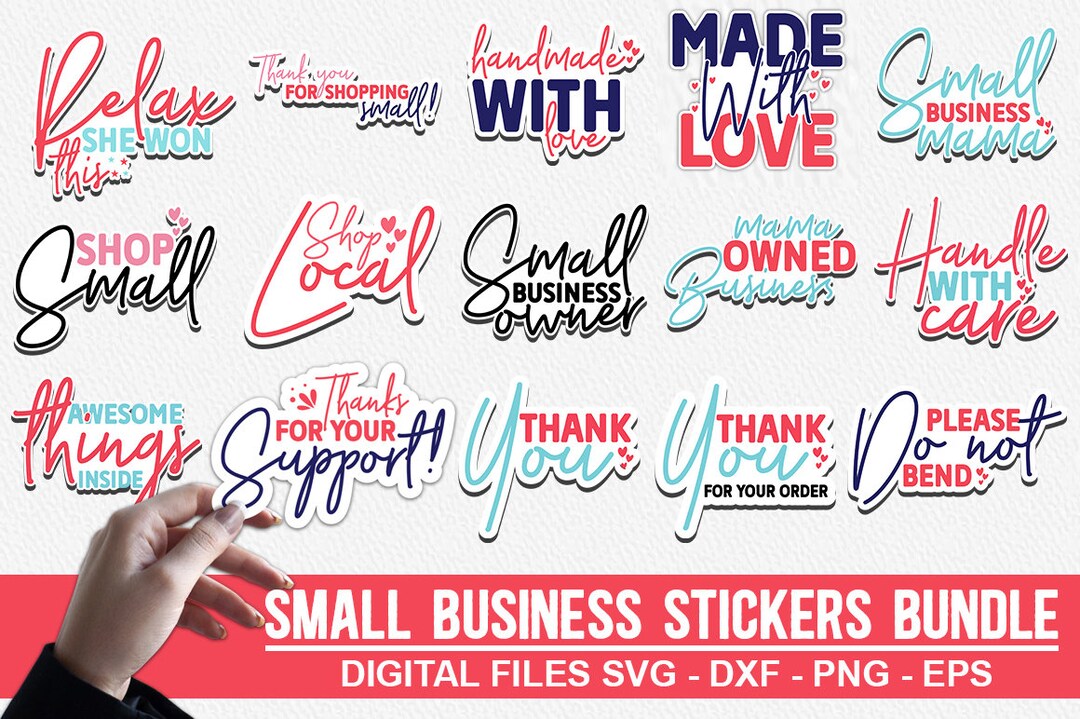 Small Business Stickers Png, Thank You Stickers Digital Downloadable ...