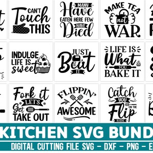 Kitchen SVG Bundle, Kitchen SVG Bundle, Kitchen Files, Kitchen Sayings ...
