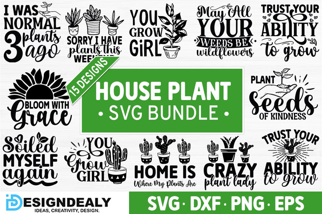 Plant Lover SVG Bundle, Plant Svg, Plant Quotes Svg, Houseplant Svg ...