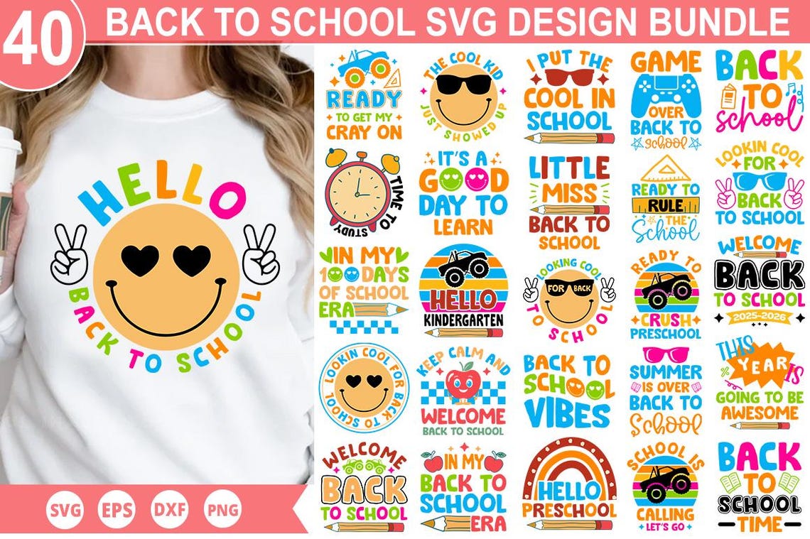 Back to School SVG Bundle, Teacher Squad Svg, Teach Love Inspire ...