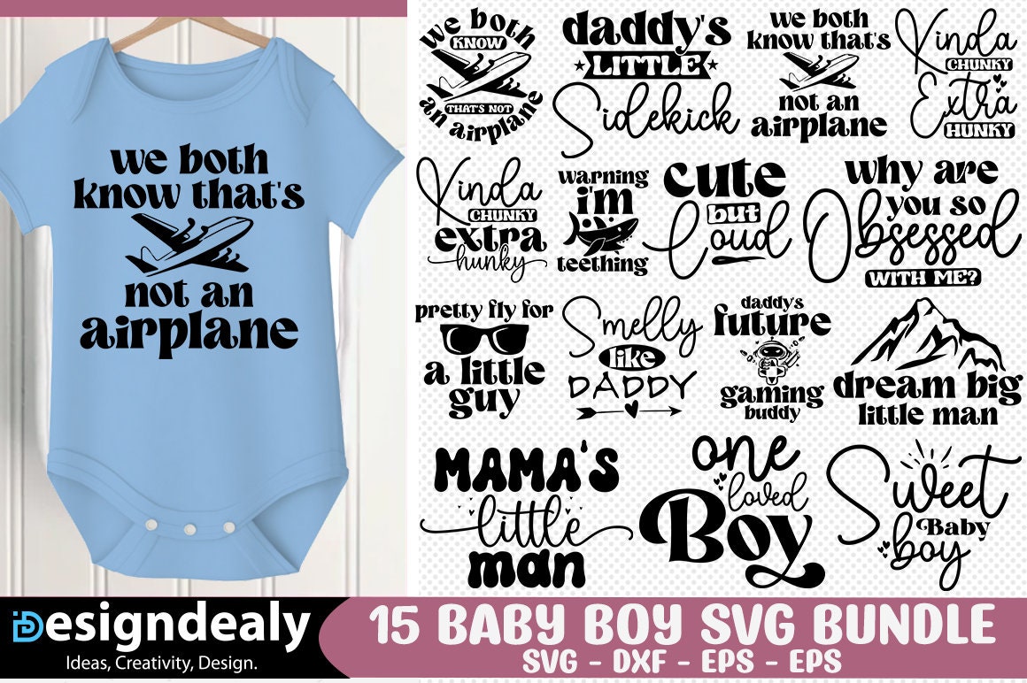 Baby Boy SVG Bundle, Baby Onesie SVG, Funny Baby Svg, Baby Newborn Svg ...