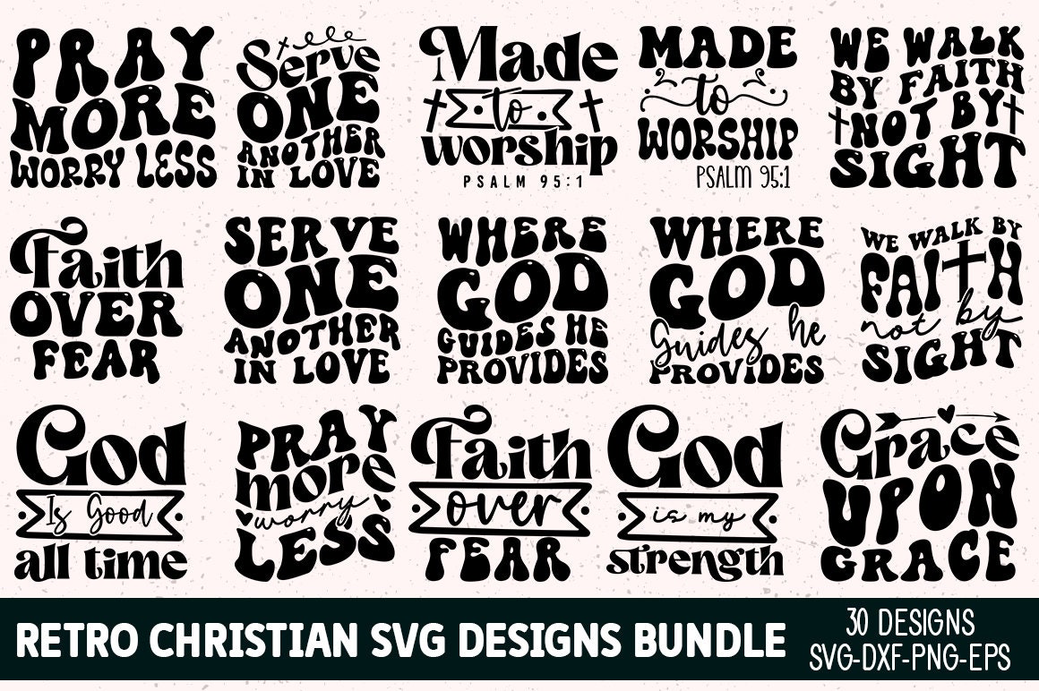 Retro Christian Svg Bundle, Digital Files, Christian T Shirt, Funny T ...