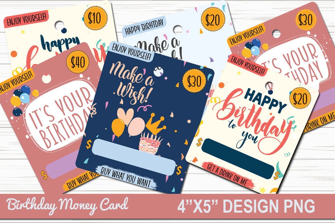 Birthday Money Card PNG Pack, Birthday Money Card, Birthday Money Card ...