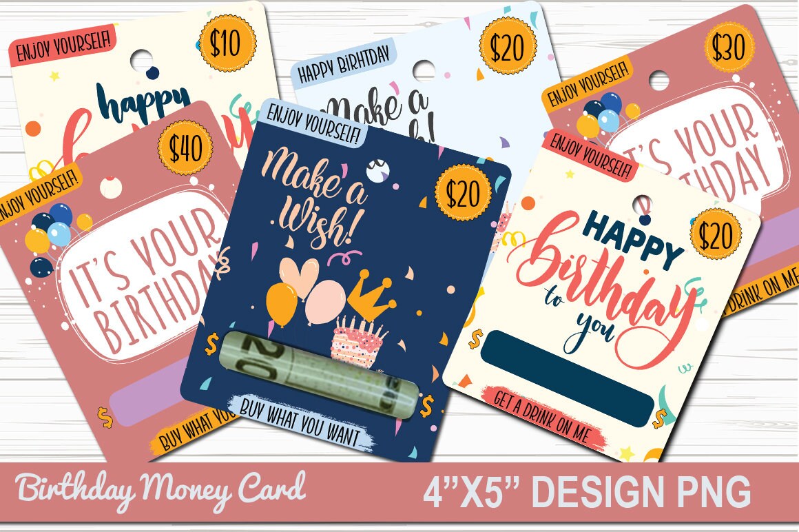 Birthday Money Card PNG Pack, Birthday Money Card, Birthday Money Card ...