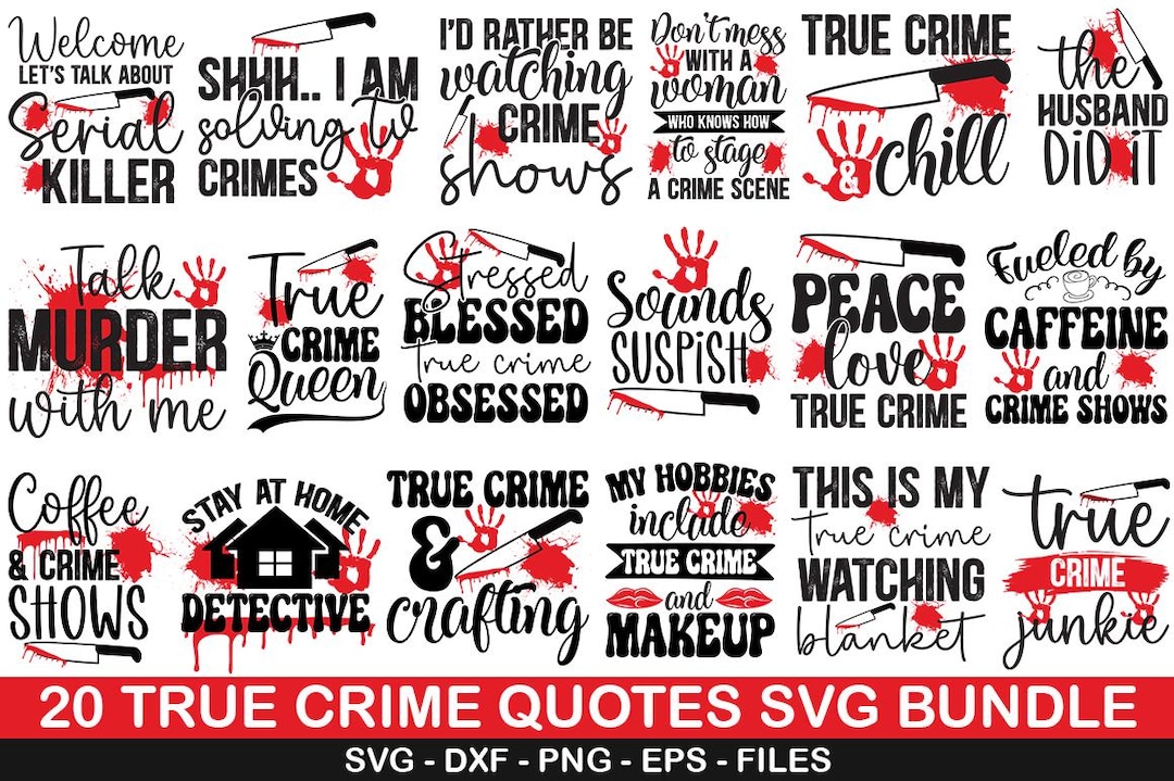 True Crime SVG Bundle,true Crime T Shirt, Crime Junkie Svg,forensic ...