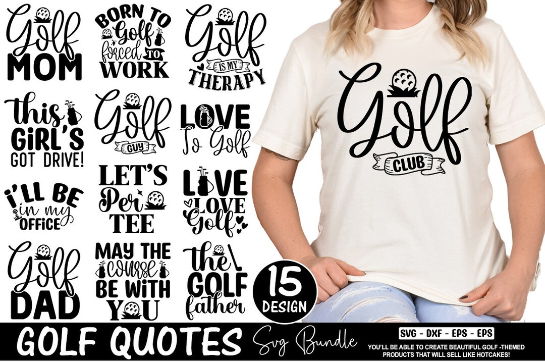 Golf SVG Bundle, Cut Files for Cricut, Golf T Shirt Svg, Golf Mug Svg ...