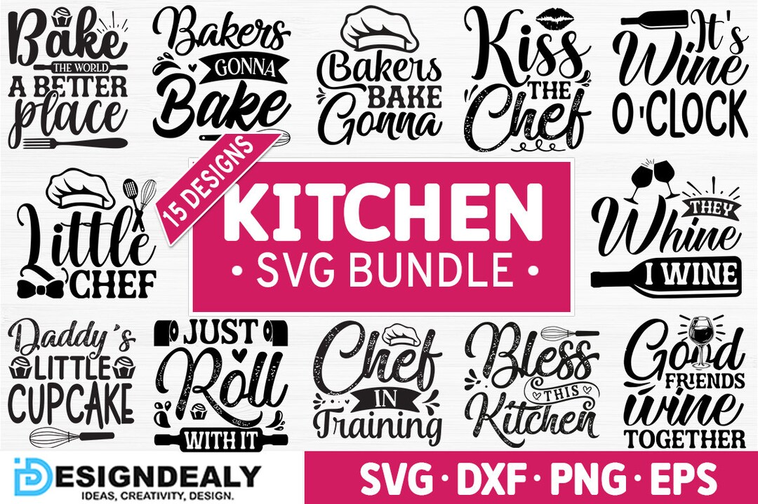 Kitchen SVG Bundle, Kitchen SVG Bundle, Kitchen Files, Kitchen Sayings ...