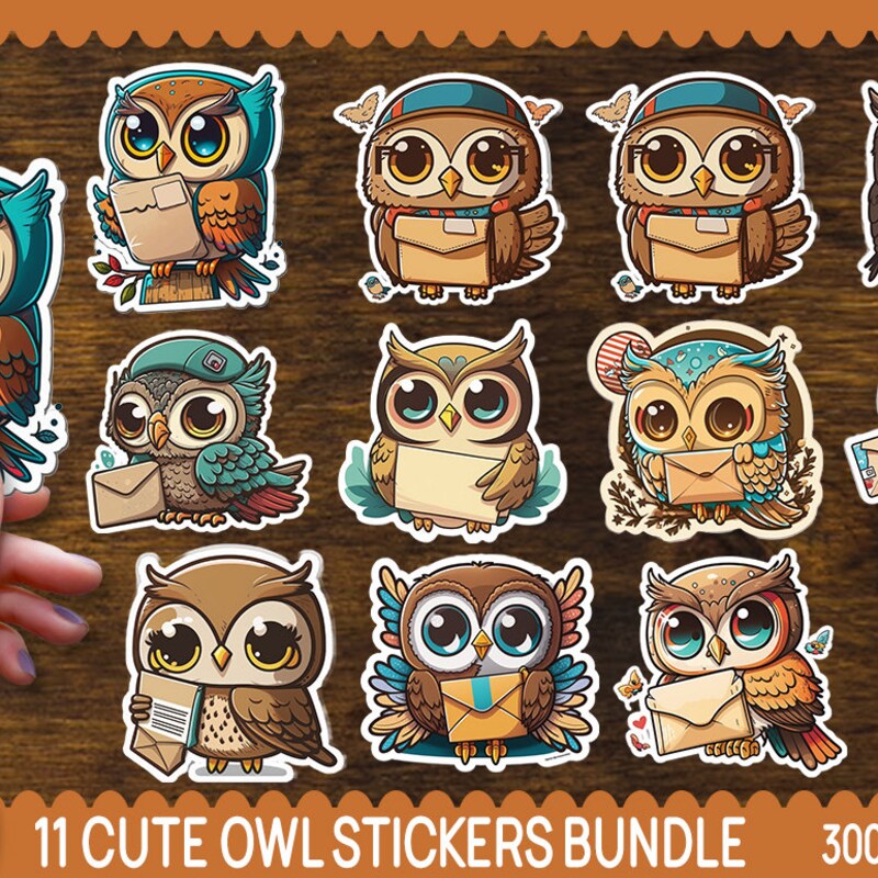Owl Sticker - Etsy UK