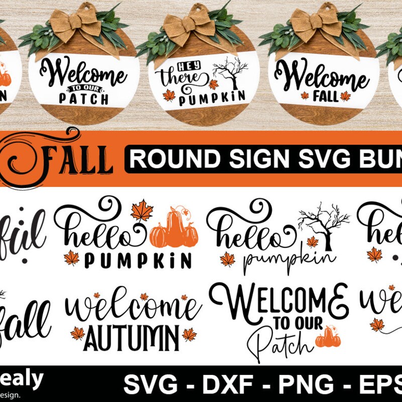 Round Fall Signs - Etsy