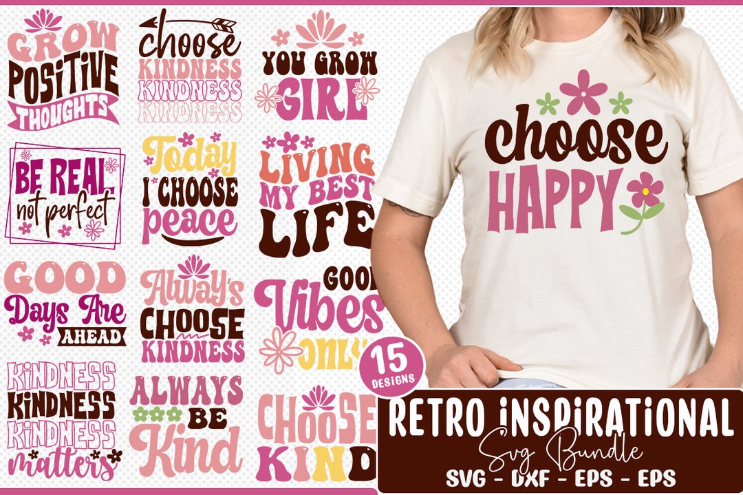 Retro Inspirational SVG Bundle, Inspirational Quotes SVG,, Life Quotes ...