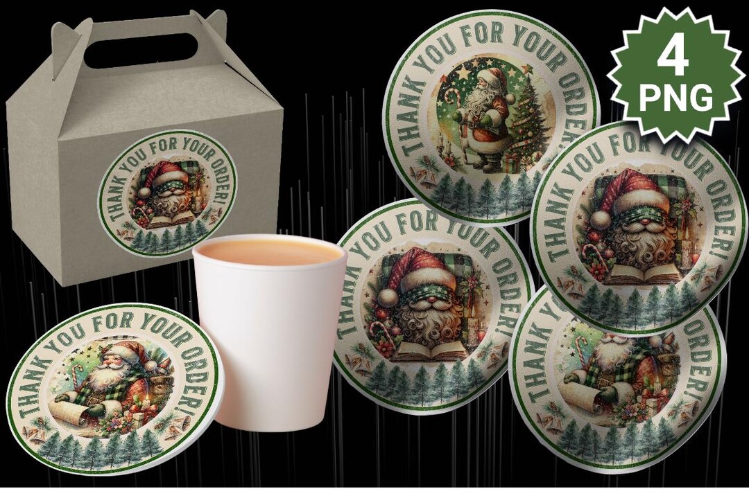 Christmas Thank You Stickers, Printable Christmas Small Business ...