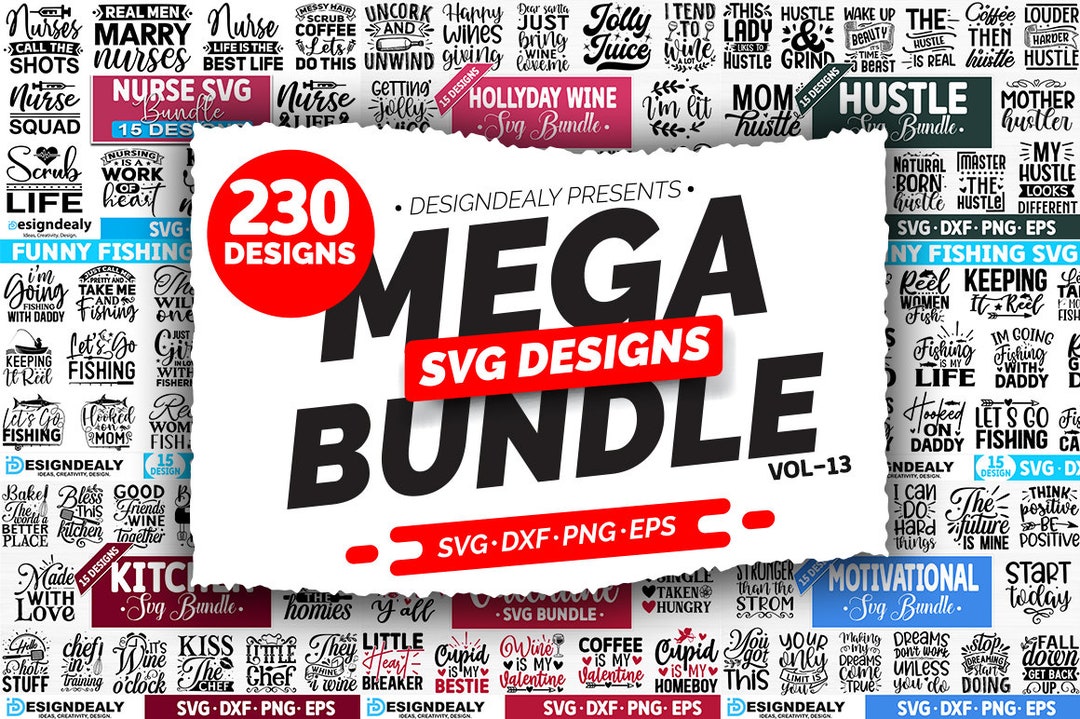 Mega Svg Bundle, Trendy Svg Bundle, Mega Clipart Png Bundle, T Shirt ...