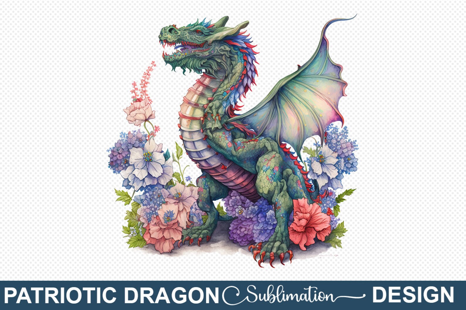 Patriotic Dragon Sublimation Bundle Patriotic Dregon USA - Etsy