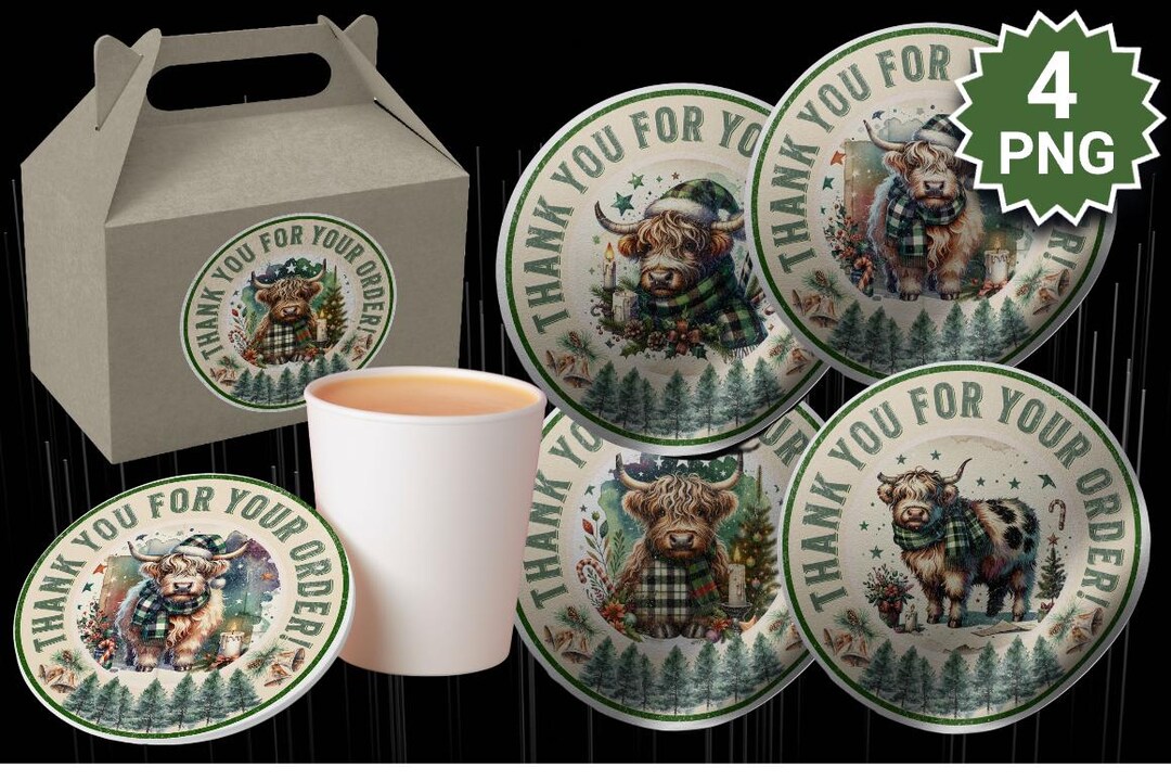 Christmas Thank You Stickers, Printable Christmas Small Business ...