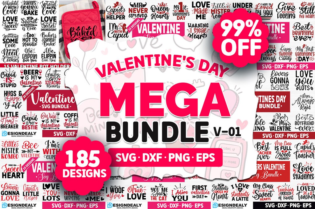 Valentine's Day Mega Bundle, Mega Svg Bundle, Valentine Svg Bundle ...