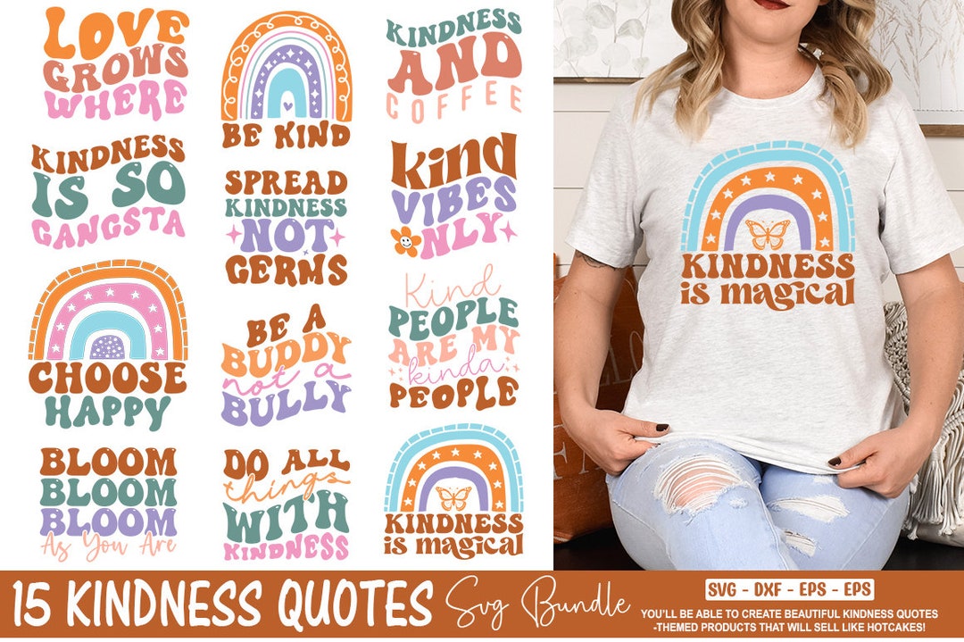 Kindness SVG Bundle, Kindness T Shirt Svg, Be Kind Human, Kindness Mug ...