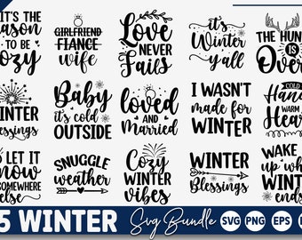 Winter SVG, Christmas Svg, Winter Svg Bundle, Santa Svg, Christmas ...
